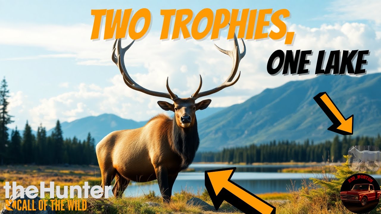 Hunting two crazy rare elk at one lake in the hunter call of the wild ...