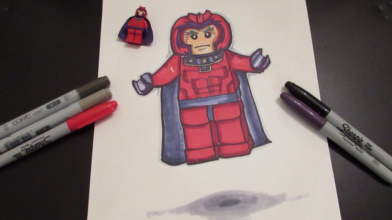 How to draw Magneto - Marvel X-Men - Lego Speed Draw #48 - YouTube
