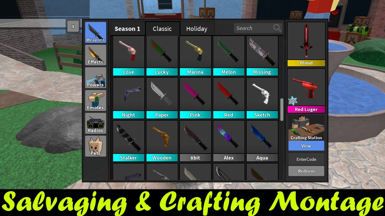 MM2 Crafting Montage (Salvaging all my duplicates) | (Roblox MM2) - YouTube
