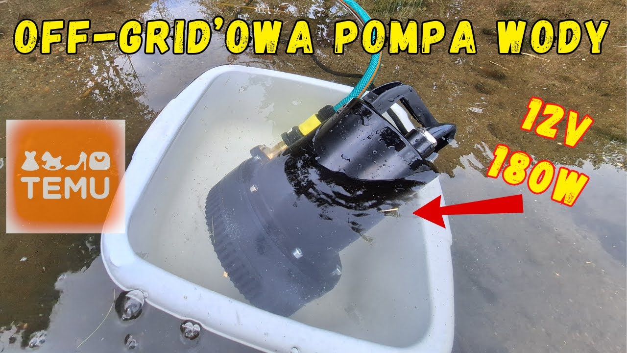 Jak podlewam działkę wodą z jeziora? 12V zatapialna pompa wody z TEMU ...
