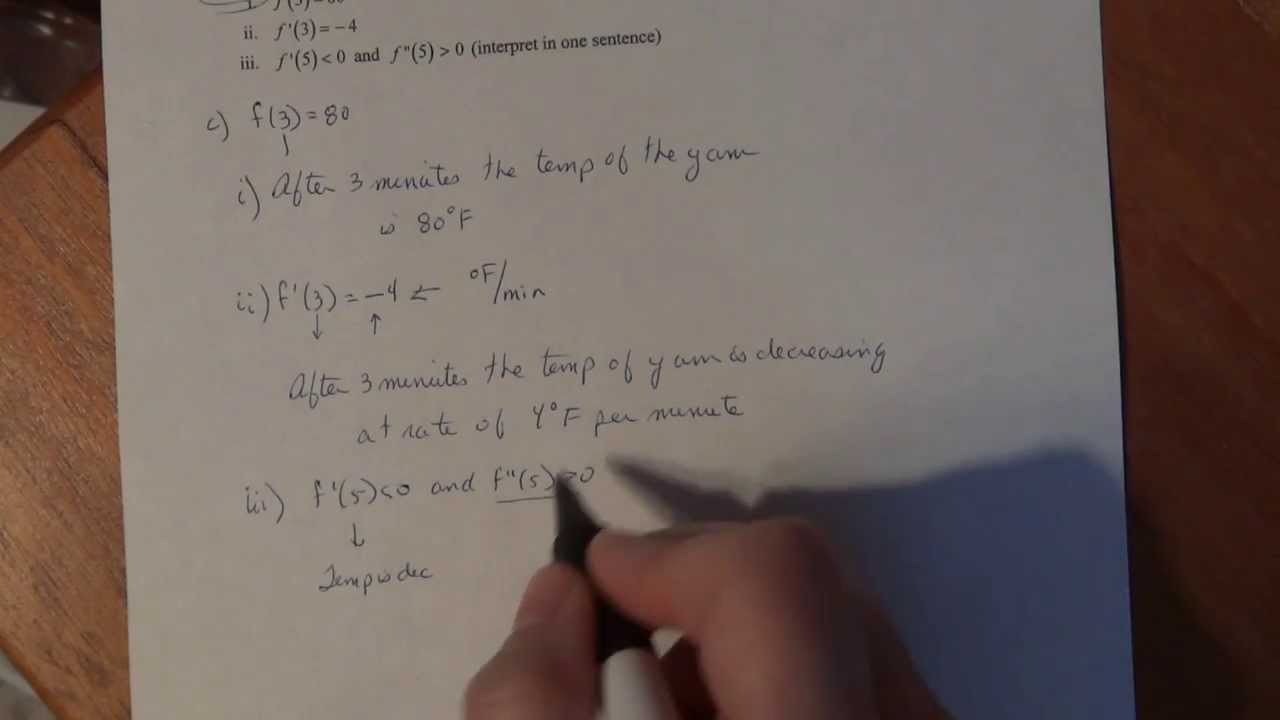 Differential Calculus: Interpreting the dervative and second derivative ...