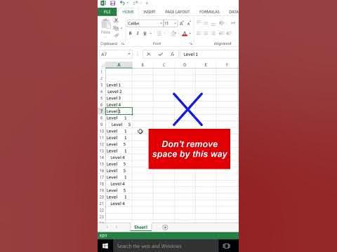 remove space from excel cell #excelformula #office #dataanalytics #excel #learning #spreadsheet ...