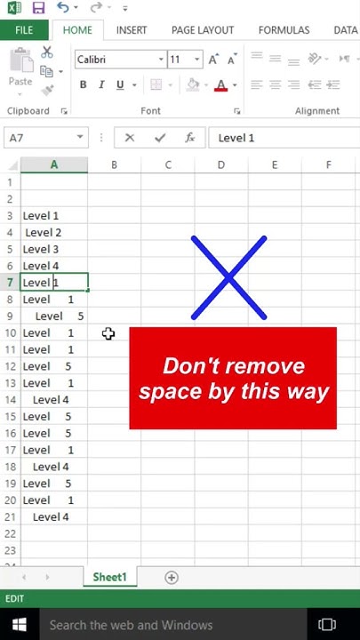remove space from excel cell #excelformula #office #dataanalytics #excel #learning #spreadsheet ...