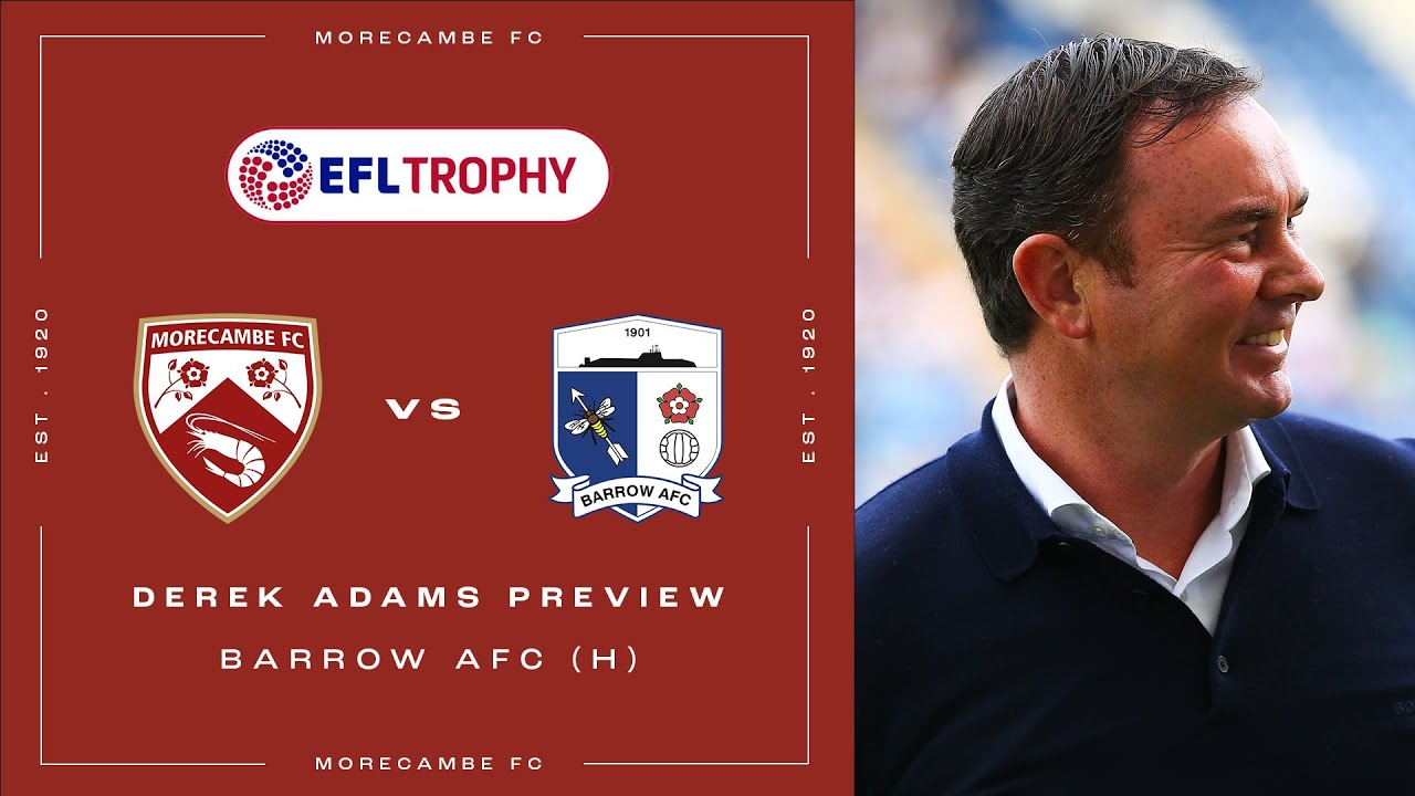 Derek Adams Preview | Barrow AFC (H) - YouTube