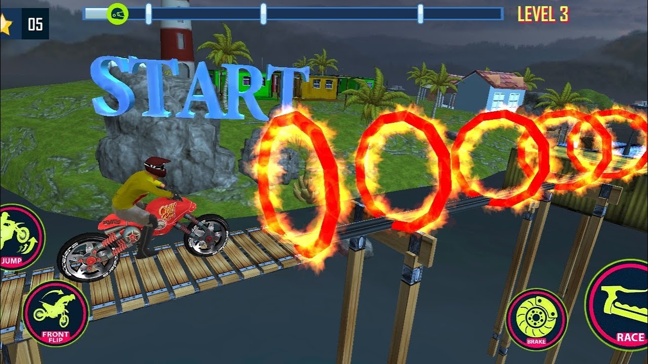 Bike stunt tricks master games | Level 3 - YouTube