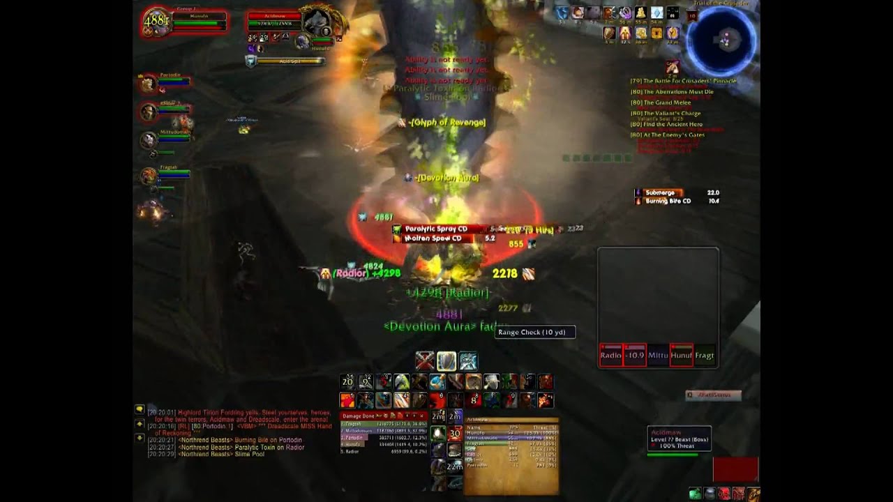 5 Manned ToC 10 part 1/5 (Northrend Beasts) - YouTube