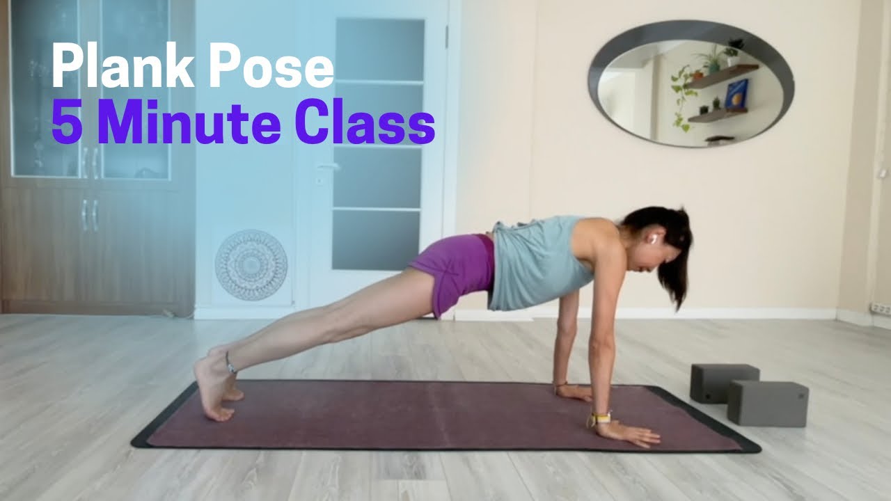 5 Minute Yoga Tutorial | Plank Pose - YouTube