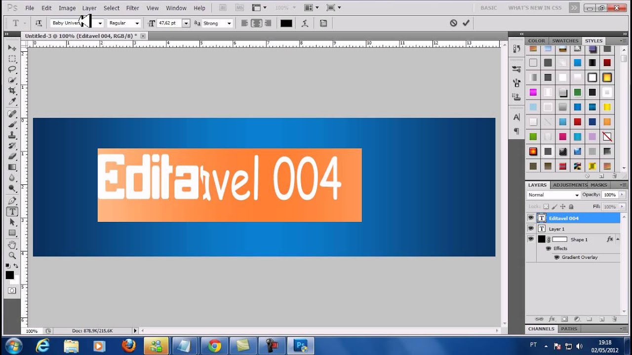 Como Fazer Um Header E Decorar No Photoshop - YouTube