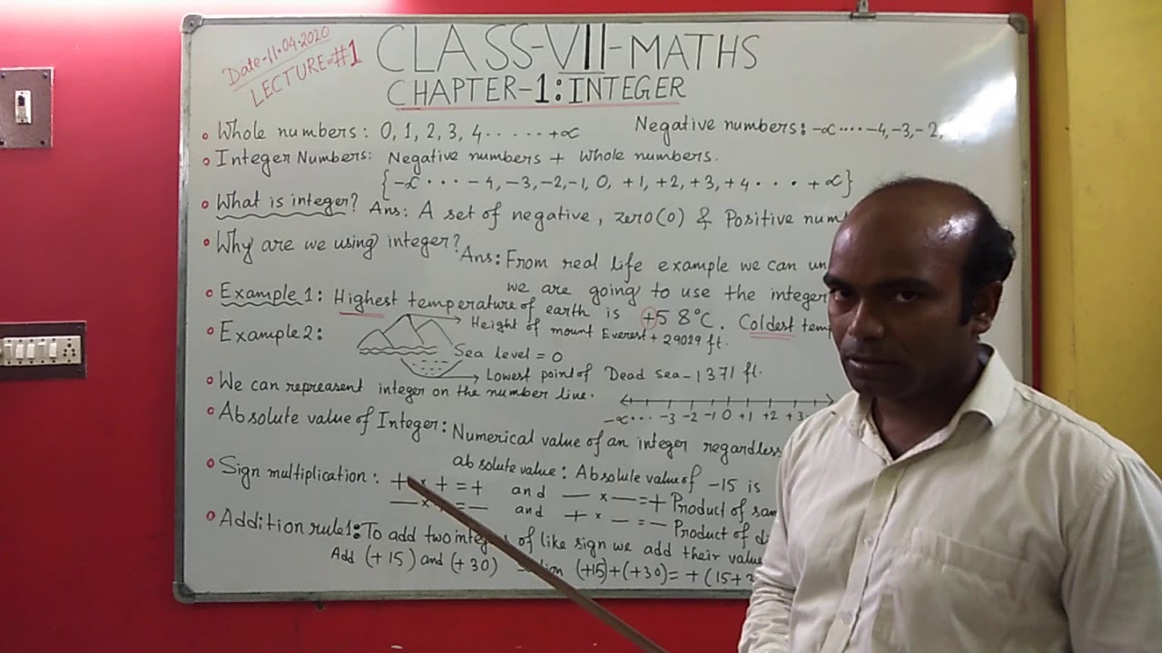 Class VII MATHS ch- INTEGER - YouTube