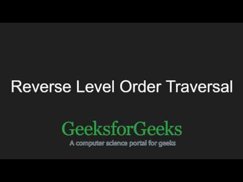 Reverse Level Order Traversal | GeeksforGeeks - YouTube