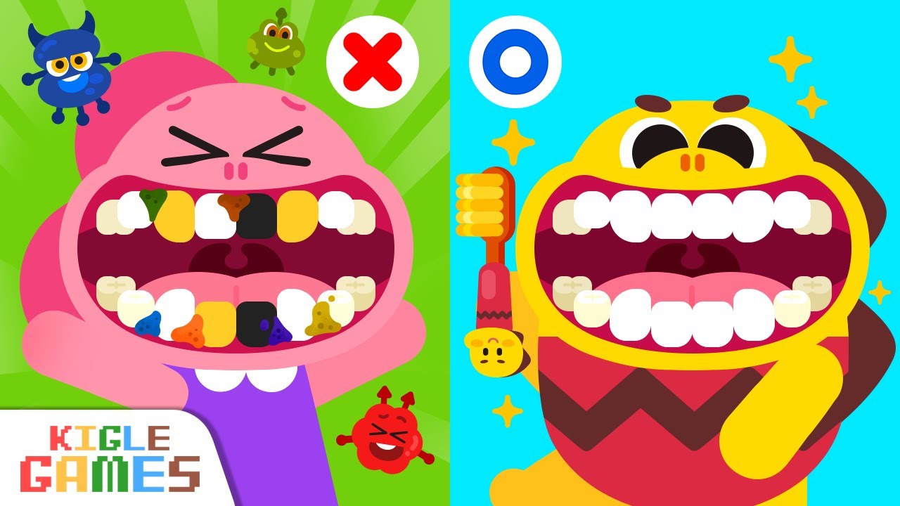 Germs in Your Mouth! Brush Your Teeth | Good Habits for Kids | Cocobi ...