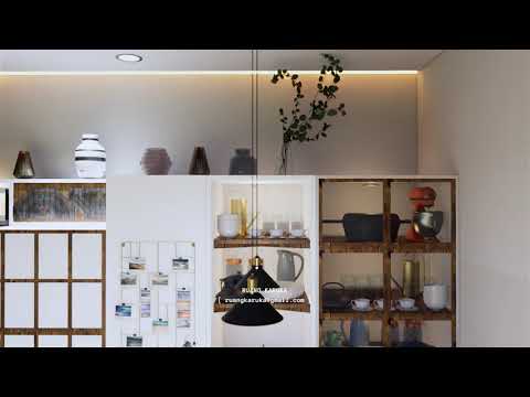 Interior Design Japanese Kitchen Set / Desain Dapur ala Jepang / 3D Animasi Render Interior