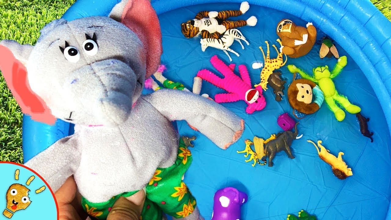 SAFARI Animals In a Blue Pool! Educational Learn Names by Squishee ...