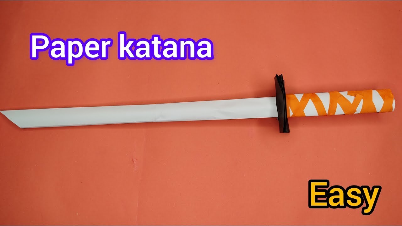 How to make a paper sword How to make katana from paper Ninja Weapon ...