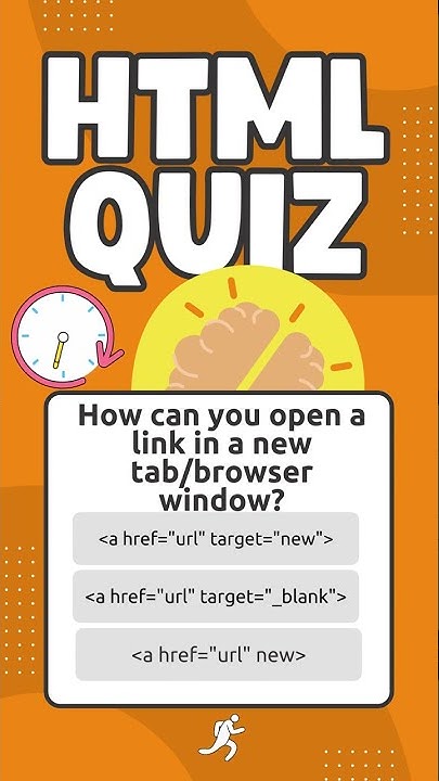 HTML QUIZ - How can you open a link in a new tab/browser window? - YouTube