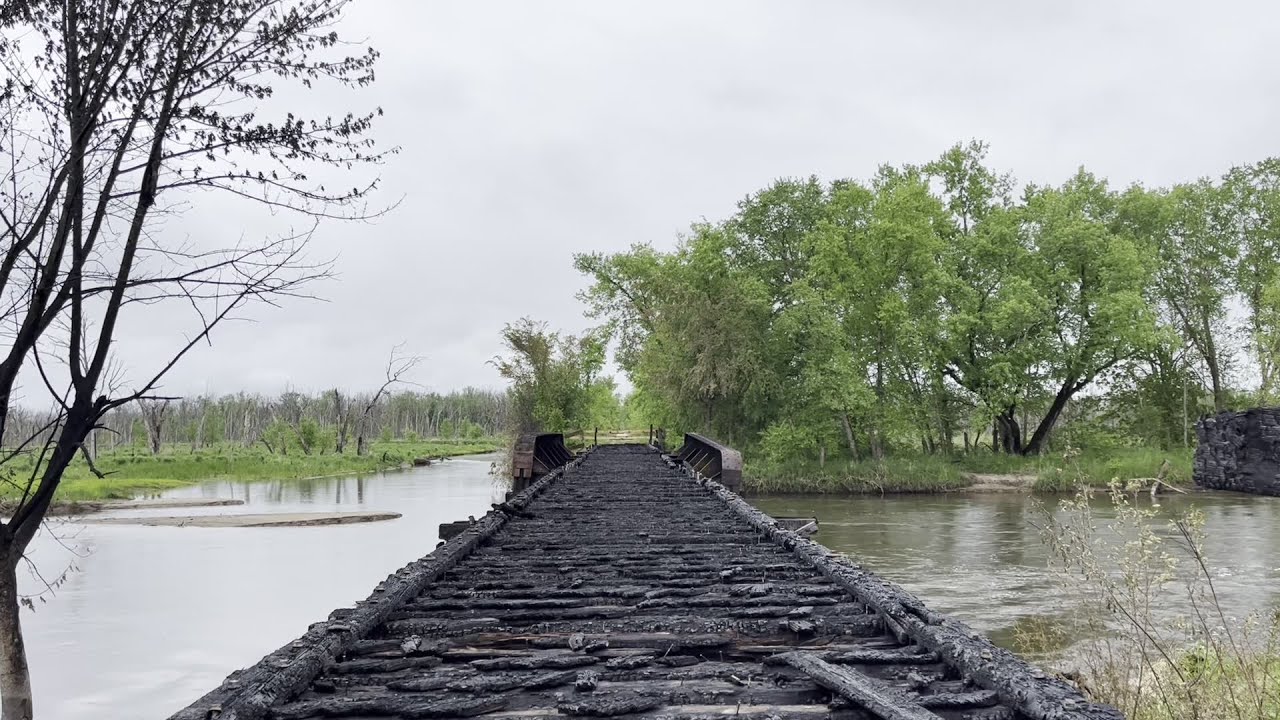 Tank Creek bridge on Great River State Trail closed post-fire - YouTube