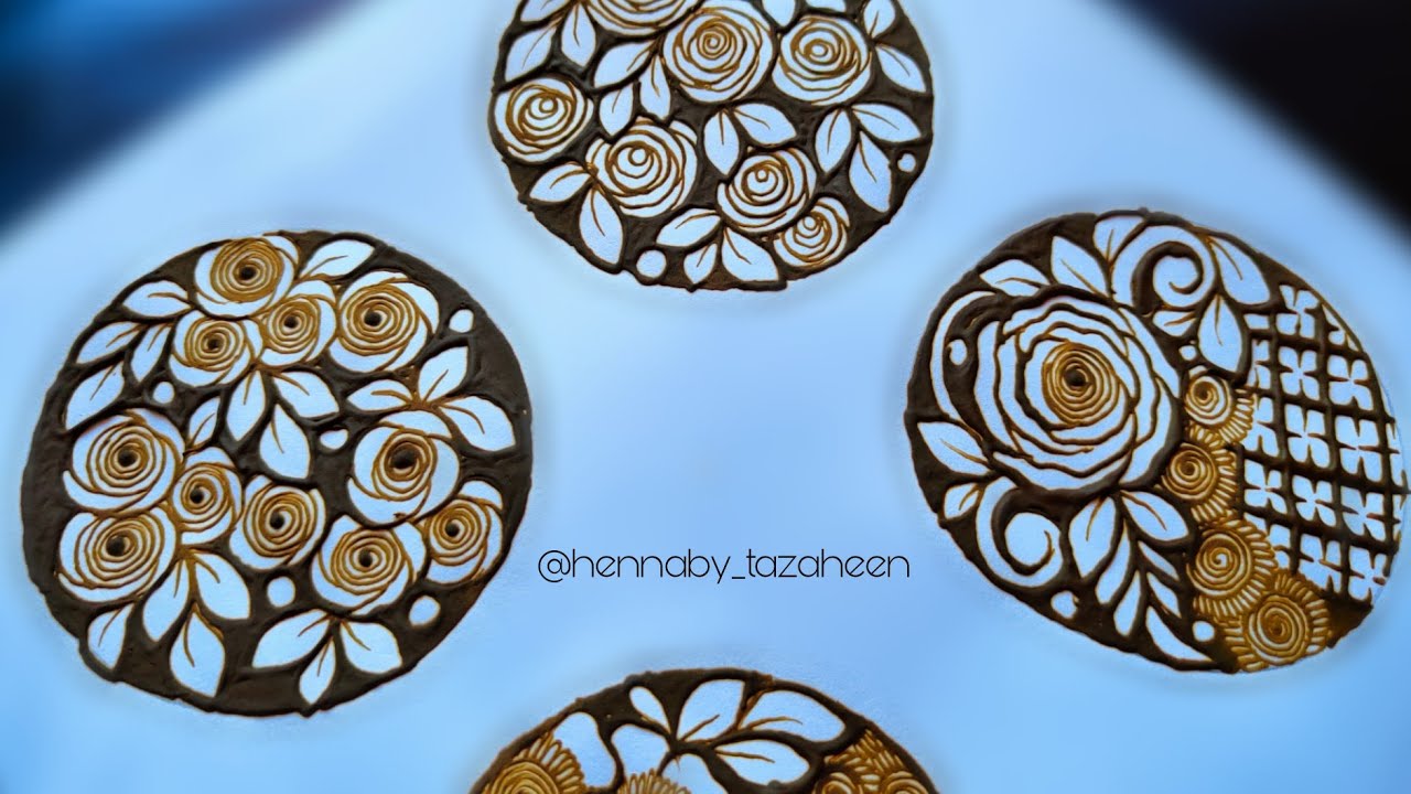 Different Negative filling Design | Beautiful Cut Work Henna Tutorial ...