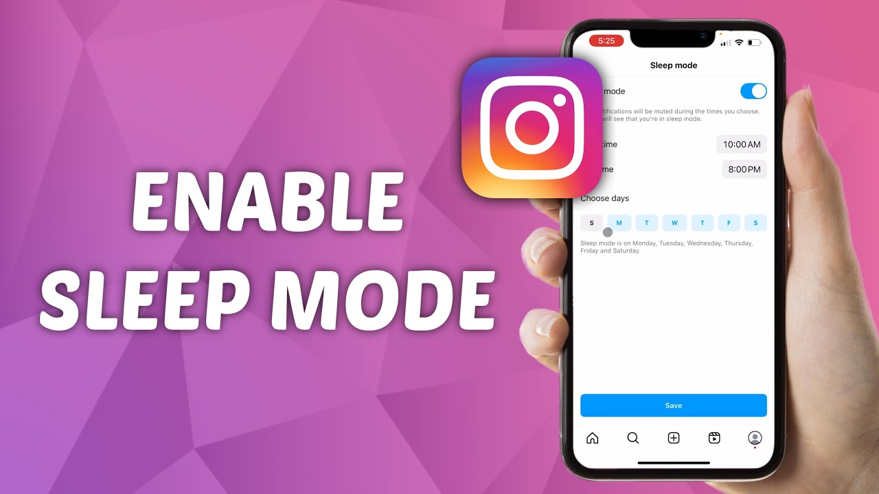 How to Enable Sleep Mode on Instagram - YouTube