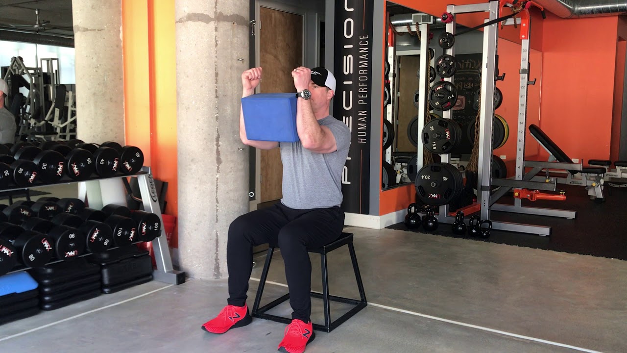 Block Bent Elbow Shoulder Horizontal Adduction Isometric - YouTube