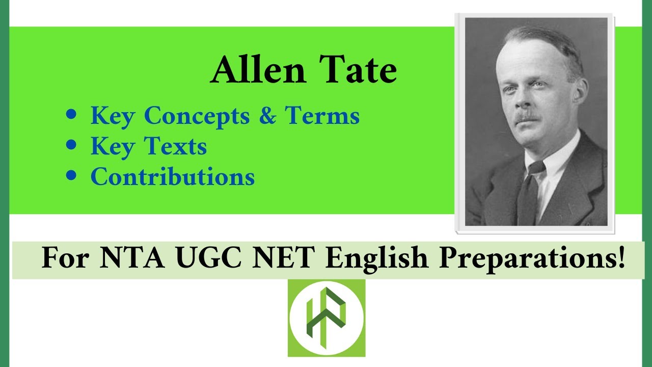 Allen Tate I New Criticism I Tension in Poetry I Major Concepts and ...