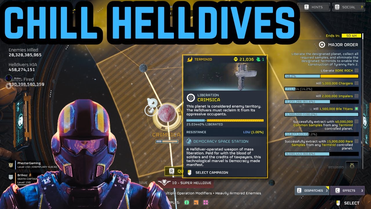 CHILL HELLDIVES | RAILCANNON MADNESS! | HELLDIVERS 2 - YouTube