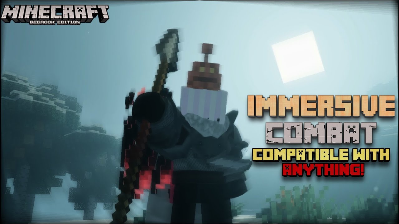 IMMERSIVE COMBAT: The Most COMPATIBLE COMBAT ADDON for Minecraft Bedrock - YouTube
