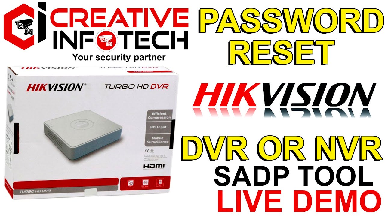 Hikvision DVR Password Reset Through SADP Tools | Hikvision DVR का ...