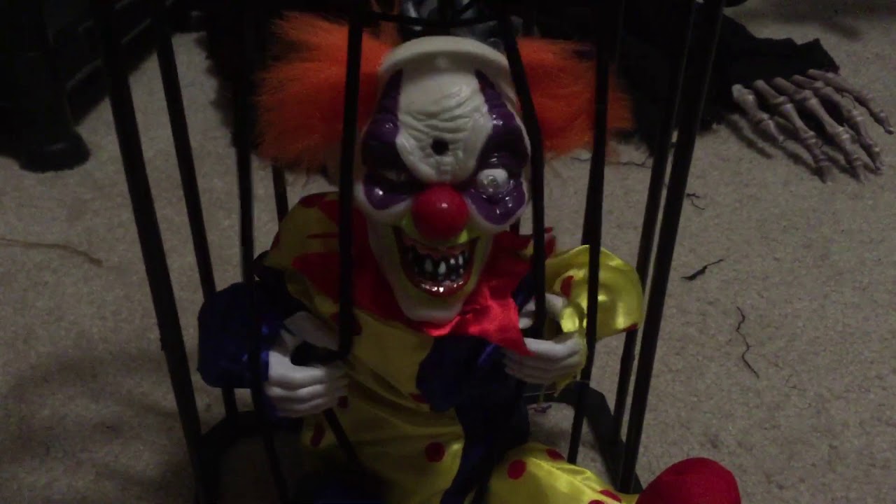 Magic power animated clown in cage - YouTube
