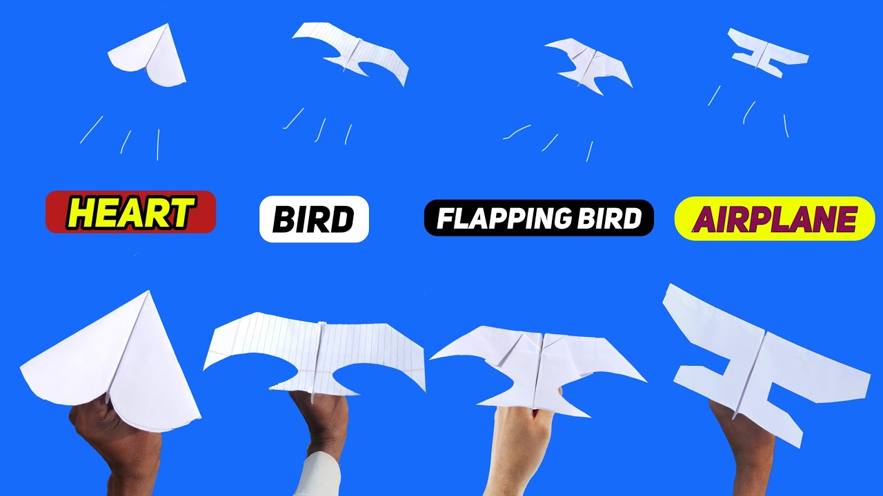 4 Best Flying Paper Plane That Fly || Paper Origami || T TOYS 1 - YouTube