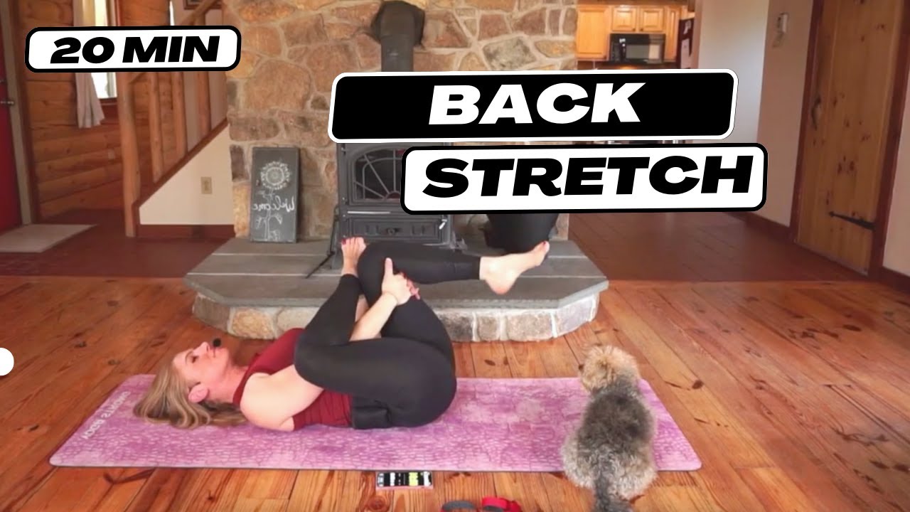 20 MINUTE EASY BACK STRETCH AND RELEASE FOR TIGHT LOWER BACK - YouTube