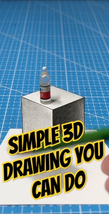 How to draw simple 3D object #art #3d - YouTube