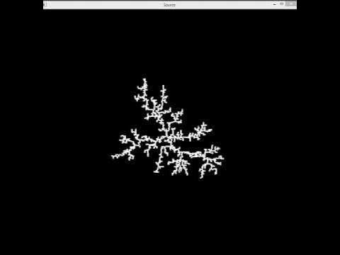 Diffusion-limited aggregation growth animation - YouTube