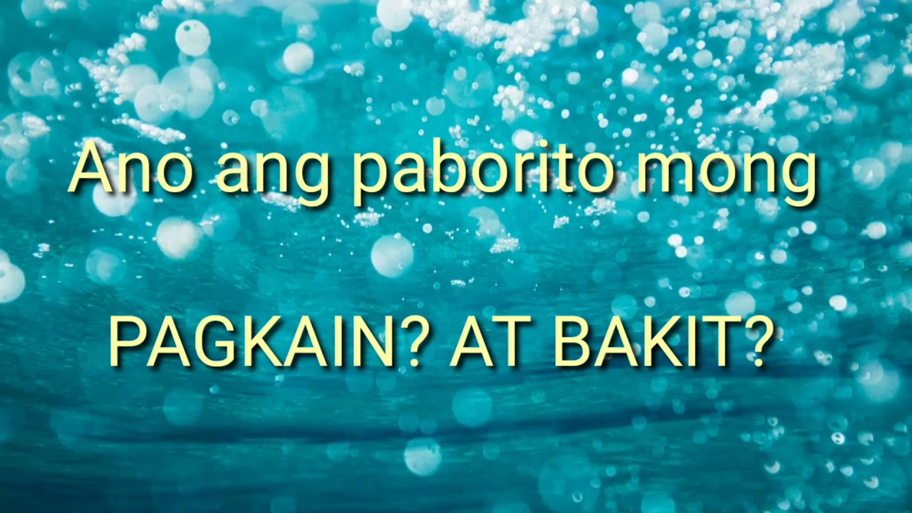 Ano Ang paburito mo? - YouTube