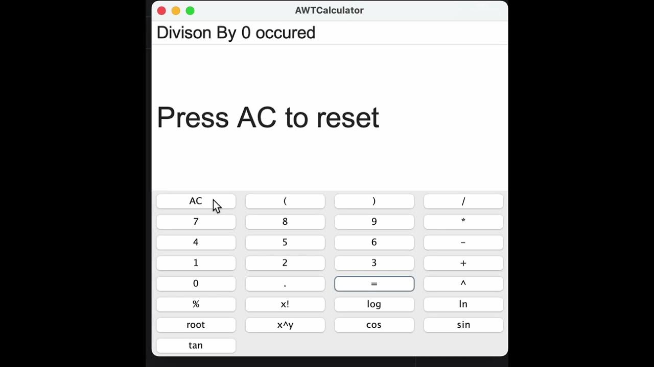 JAVA AWT Calculator - YouTube