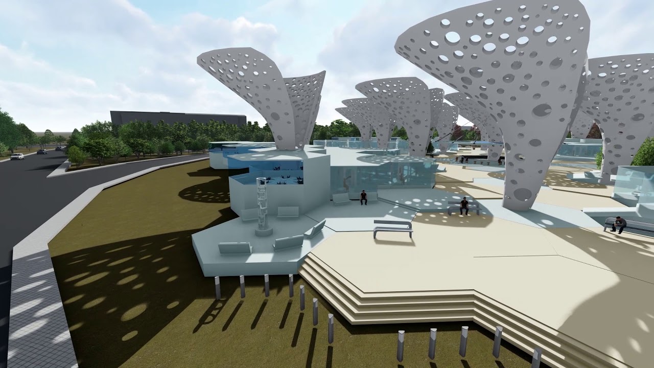 FUTURISTIC LIBRARY DESIGN - ZONASA 2K18 DESIGN TROPHY - YouTube