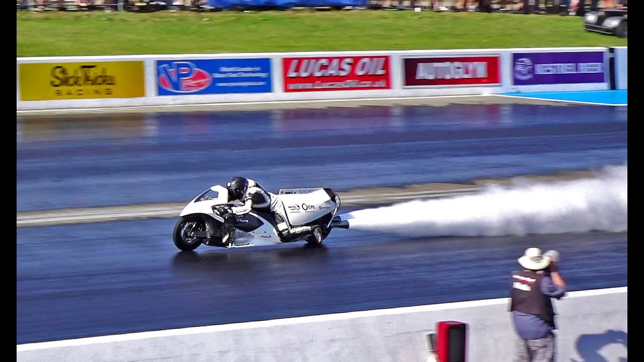 Force of Nature - steam powered 'Rocket' motorcycle at Santa Pod - Euro ...