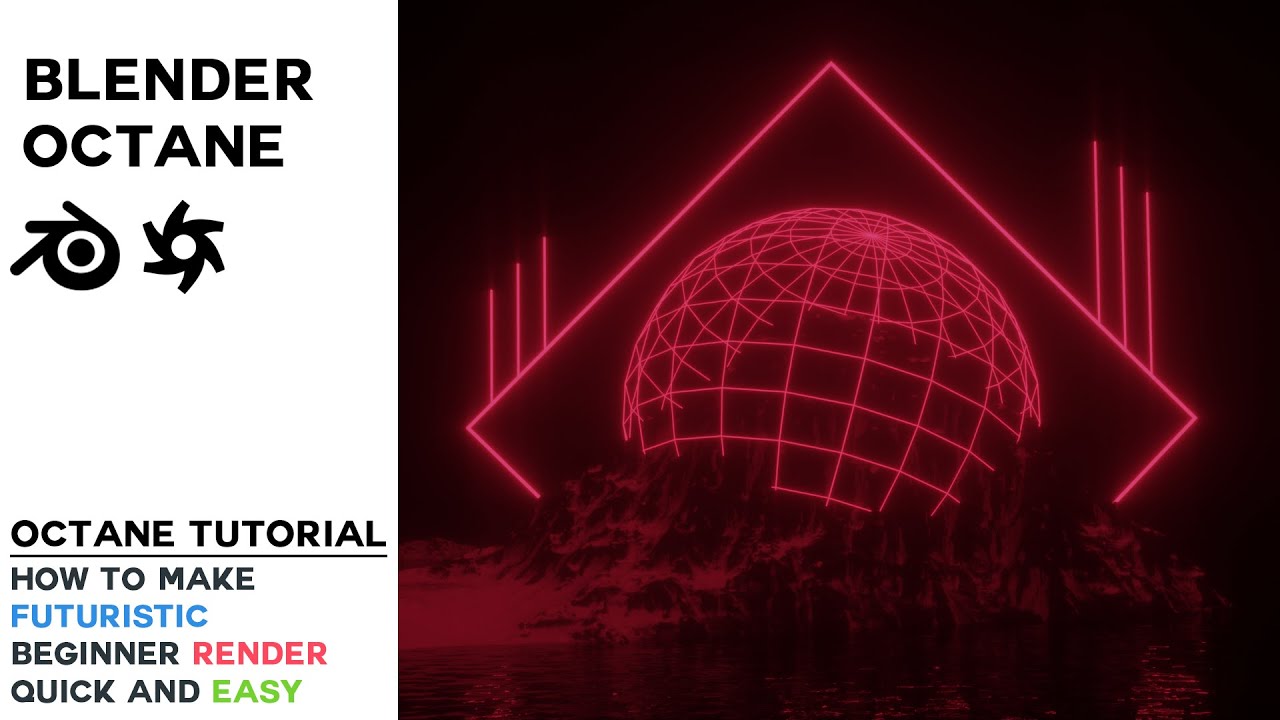 Blender Octane Tutorial | How to make Futuristic modern design in ...