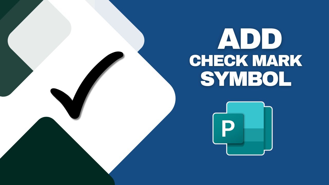 How to Add Check Mark Symbol in Publisher Document - YouTube