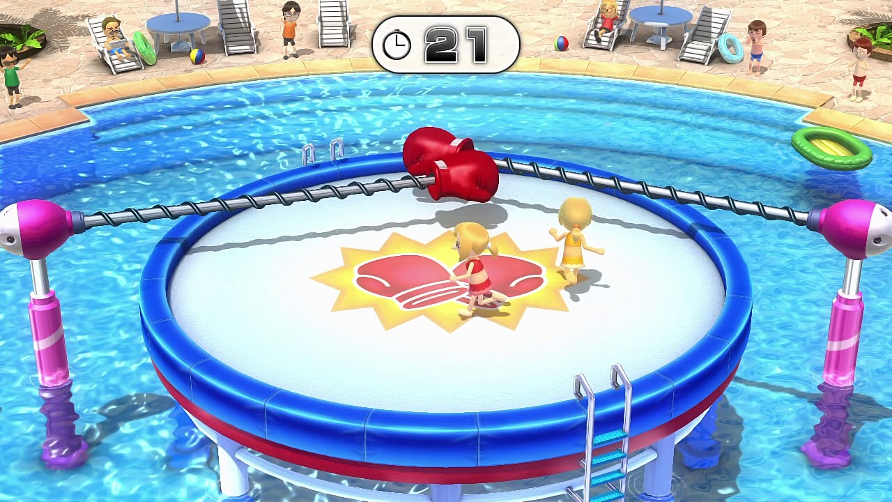 Wii Party U - 1 vs 3 Player Minigame - Knock Out - YouTube