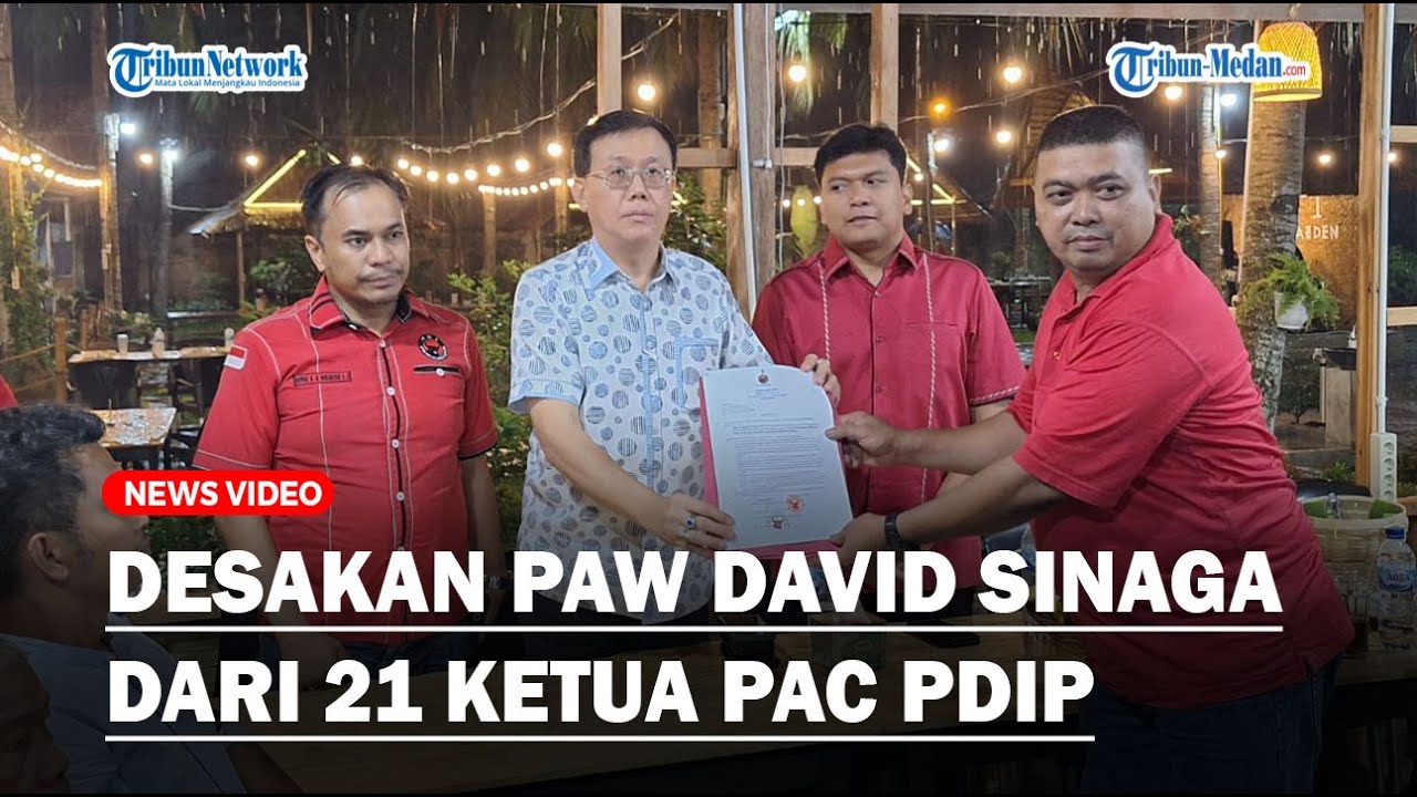 Desakan PAW David Sinaga dari 21 Ketua PAC PDIP, Ini Jawaban Ketua DPC PDIP Medan Hasyim - YouTube