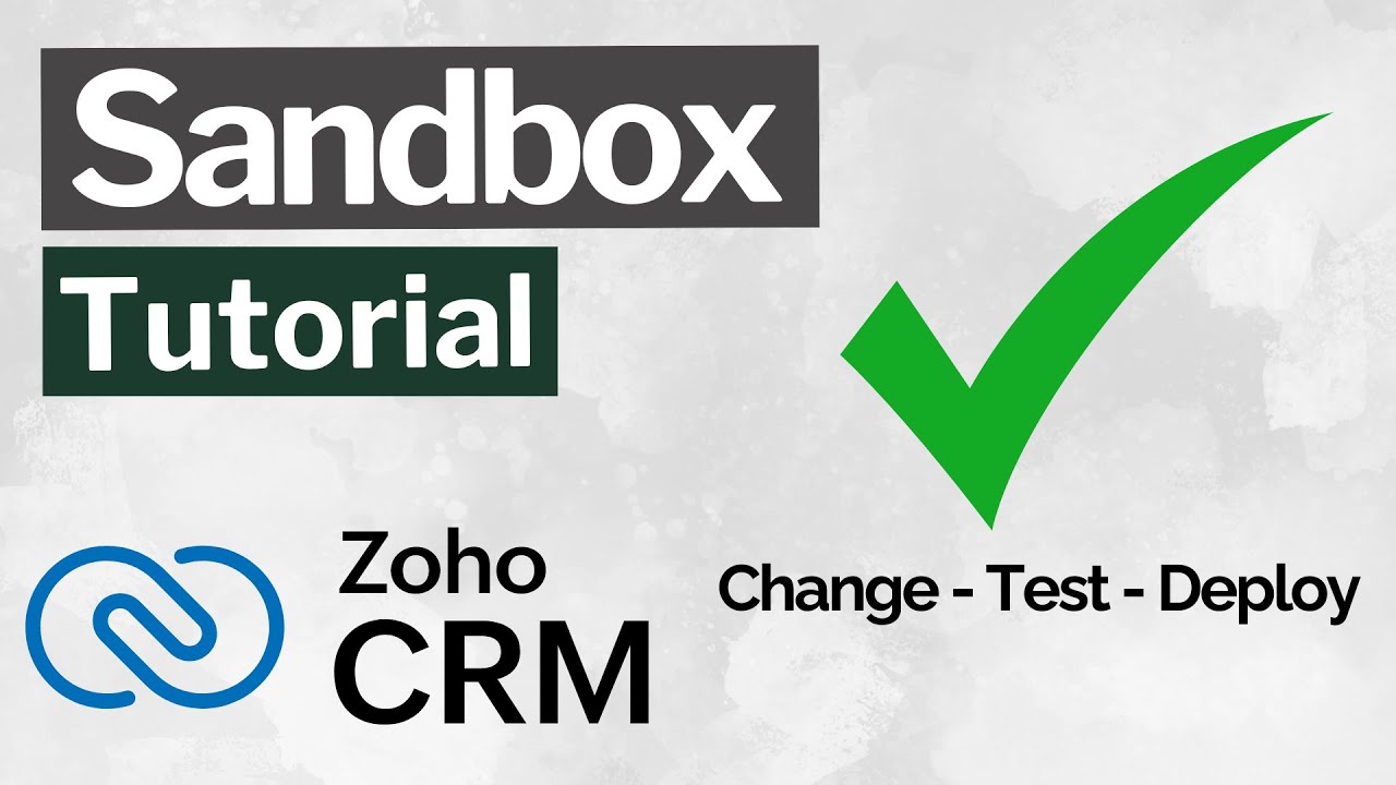 Zoho CRM Sandbox Tutorial - YouTube