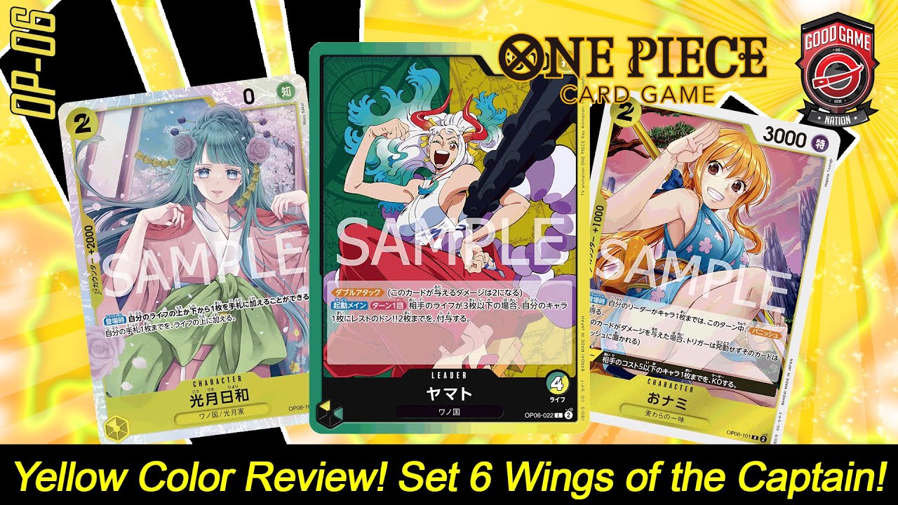 One Piece TCG - OP06 Color Review - Yellow!! - YouTube