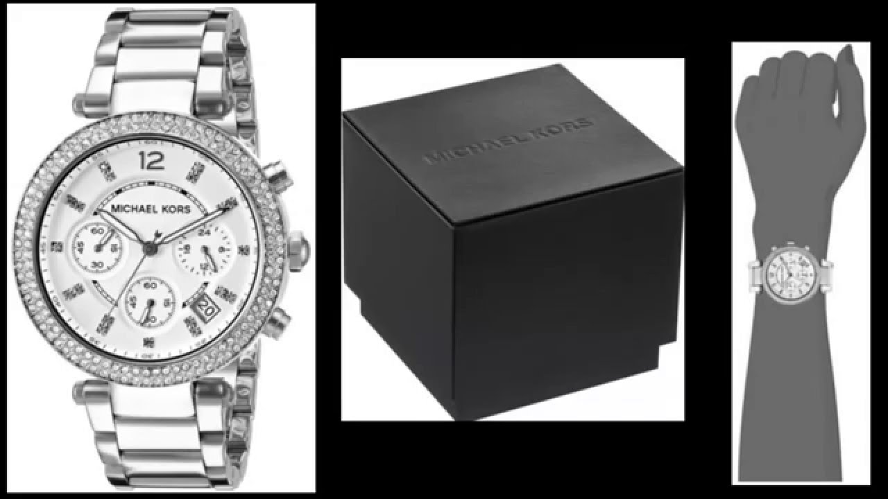 Michael Kors Womens Parker Silver Watch MK5353 - YouTube