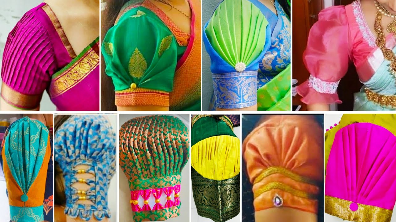Latest Pattu Puff Sleeve Designs😍 Trendy Blouse Hand Ideas - YouTube