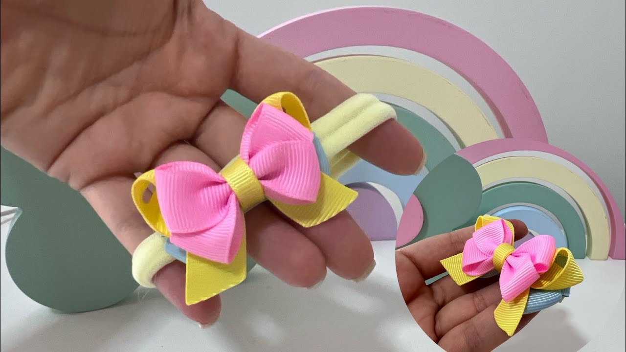 Mini Laço Fascinante - Laço Cruzado baby - Lacinho bebê - YouTube