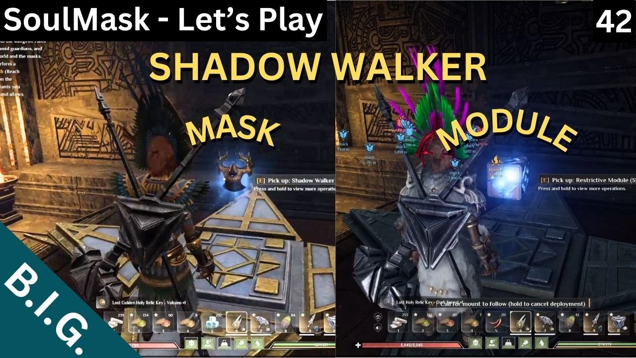 Soulmask Solo - Day 42: Getting the Shadow Walker mask and Restrictive Module - YouTube