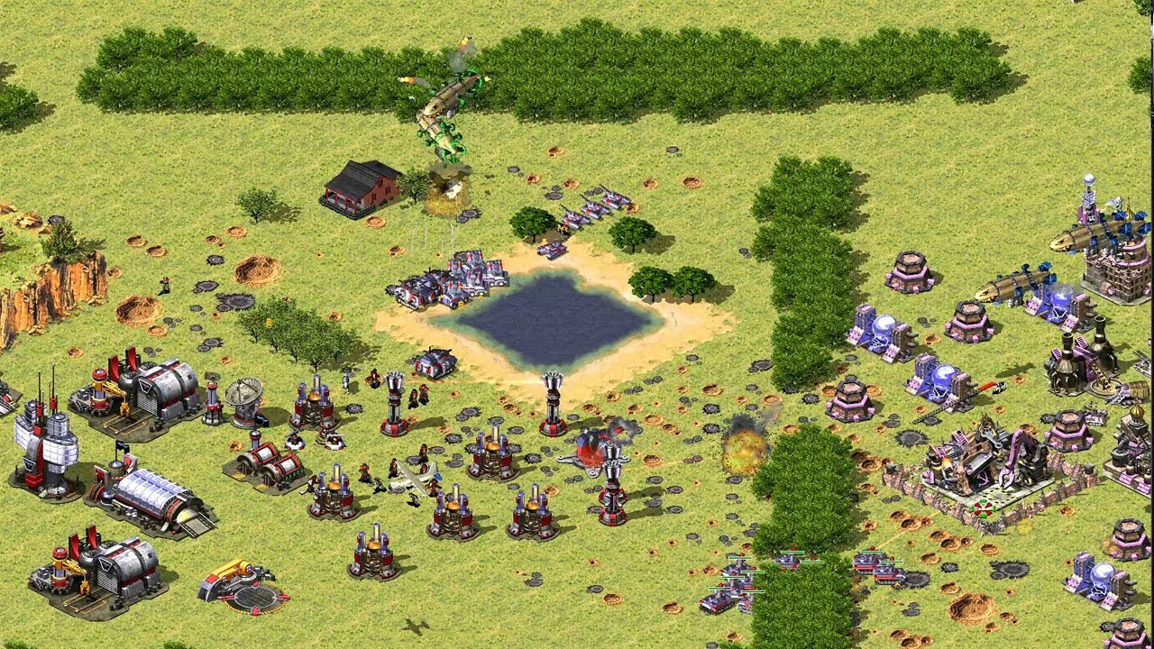 Red Alert 2 -- Mid Evil Tower -- Brutal Ai - YouTube