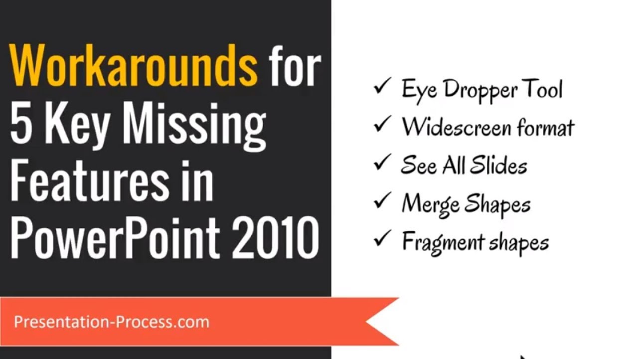 5 Workarounds for Key Missing Features in PowerPoint 2010 (PowerPoint ...