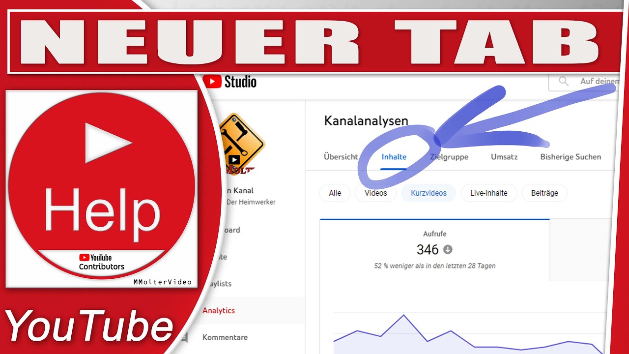 Neuer Tab Inhalte - Neues YouTube Analyse Tool (YouTube Analytics Tools ...