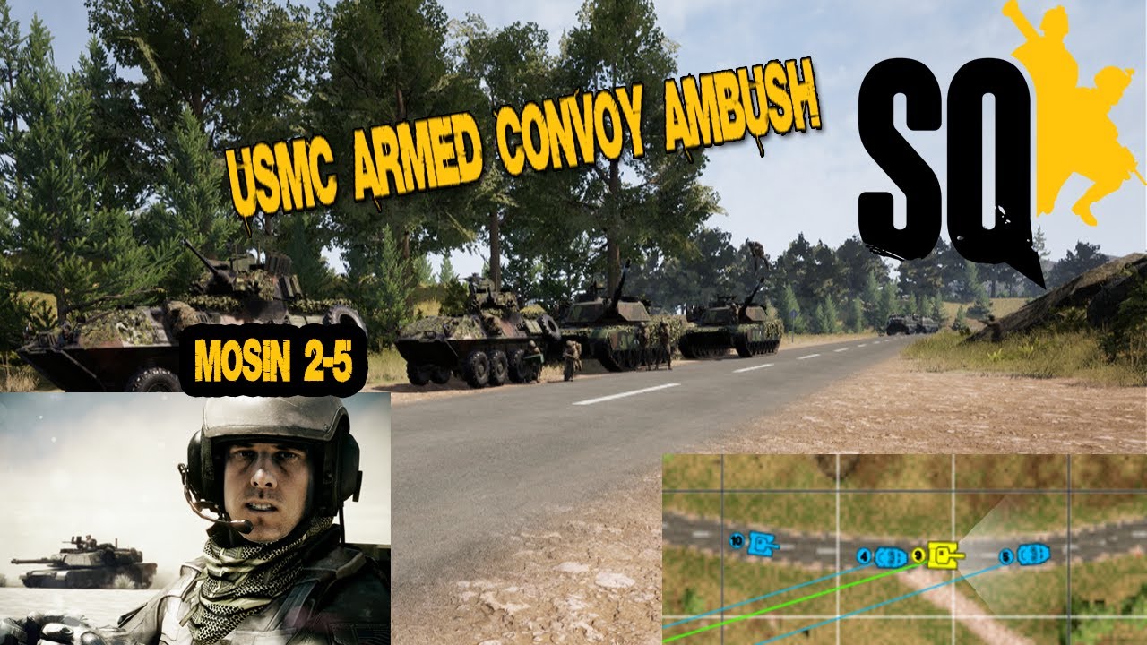 USMC ARMED CONVOY AMBUSH - Squad Highlight #squad #milsim #gaming # ...